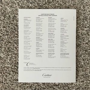 Cartier | Jewelry | Brand New Cartier Catalogue And Price List Winter ...